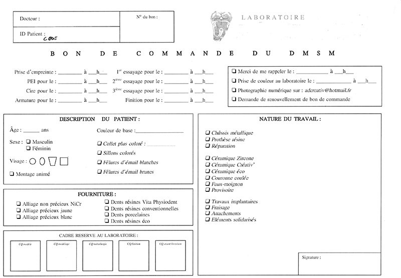 Relations de l’assistante dentaire avec le laboratoire de prothèse – L ...